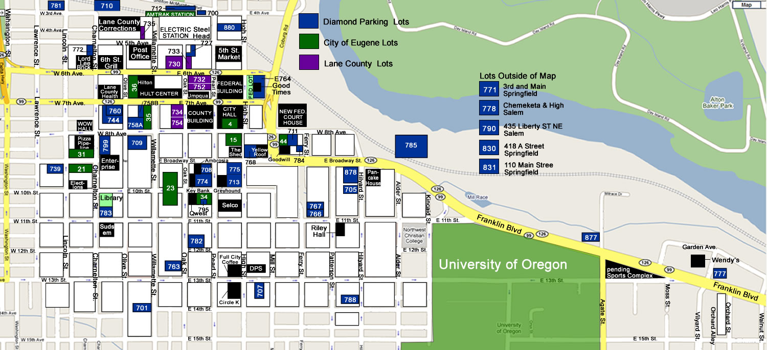 Diamond Parking Lot Map